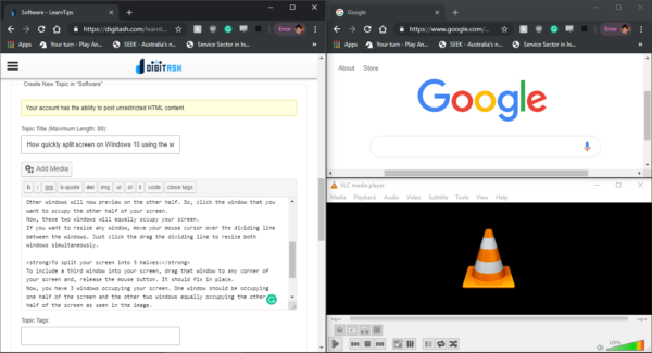 How to Quickly Split Screen on Windows 10, 11 Into 2, 3 & 4?