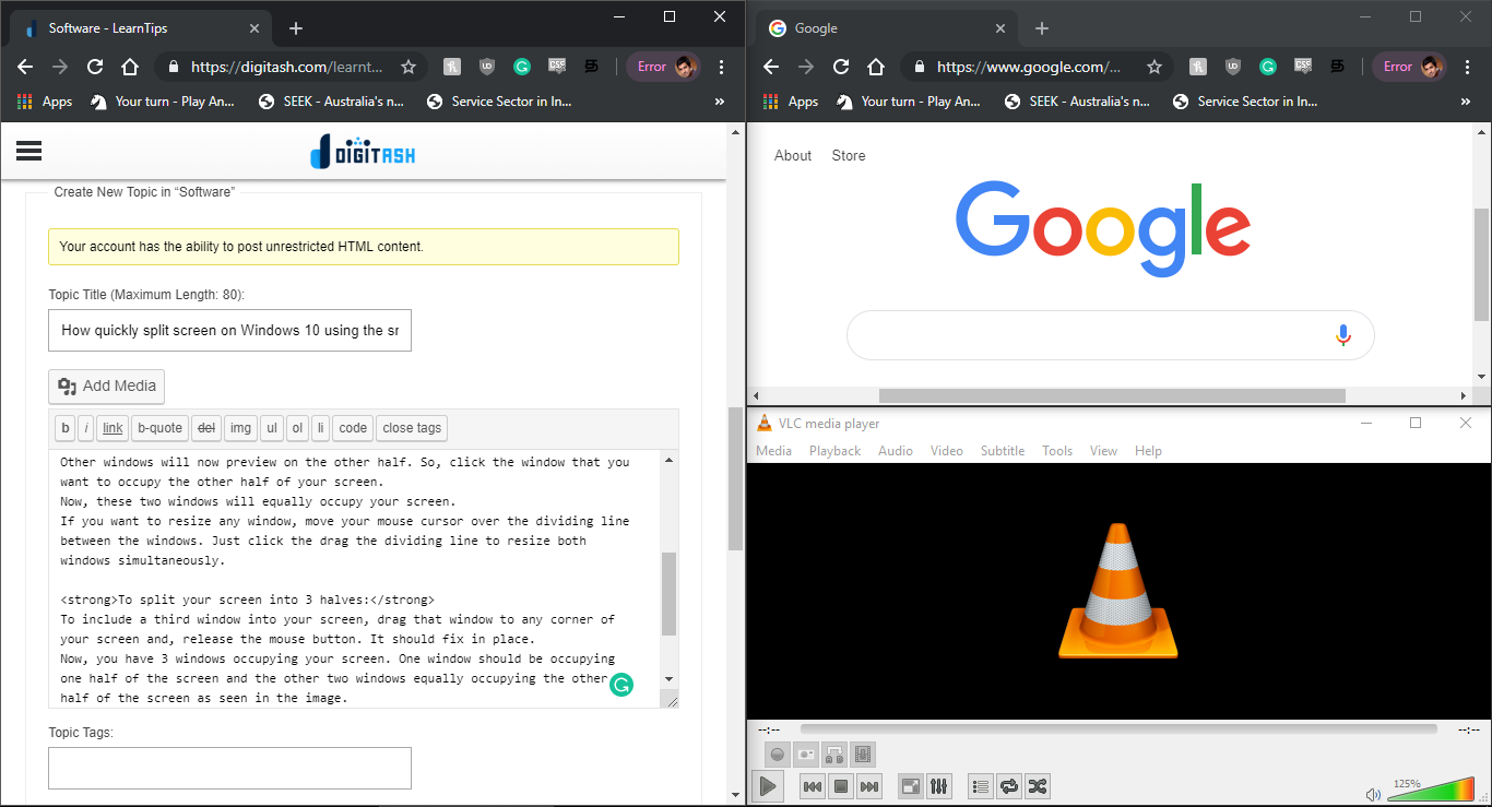 How To Split My Screen In Two Windows Mldelta